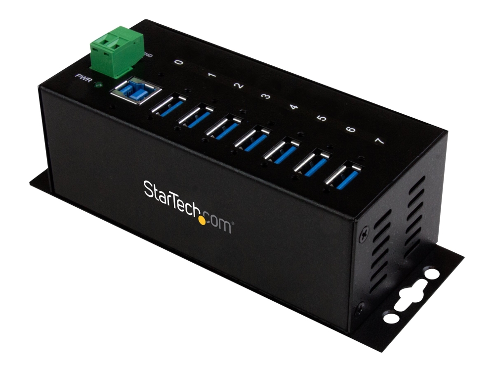 StarTech.com 7-Port USB 3.0 Hub - Metal Industrial USB-A Hub with ESD ...