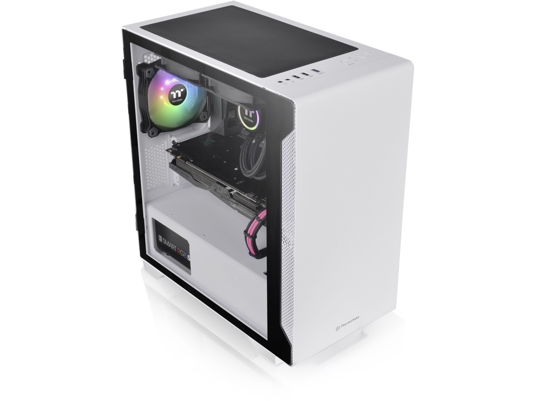 Thermaltake S100 Tempered Glass Snow Edition, Micro Tower, PC, Weiß ...