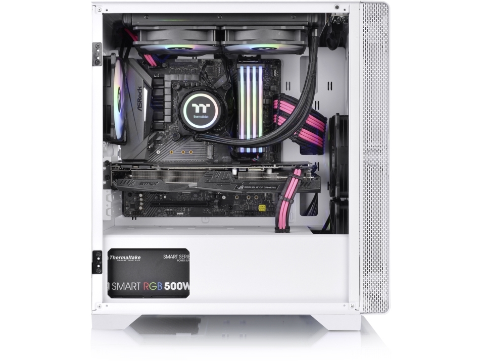 Thermaltake S100 Tempered Glass Snow Edition, Micro Tower, PC, Weiß ...