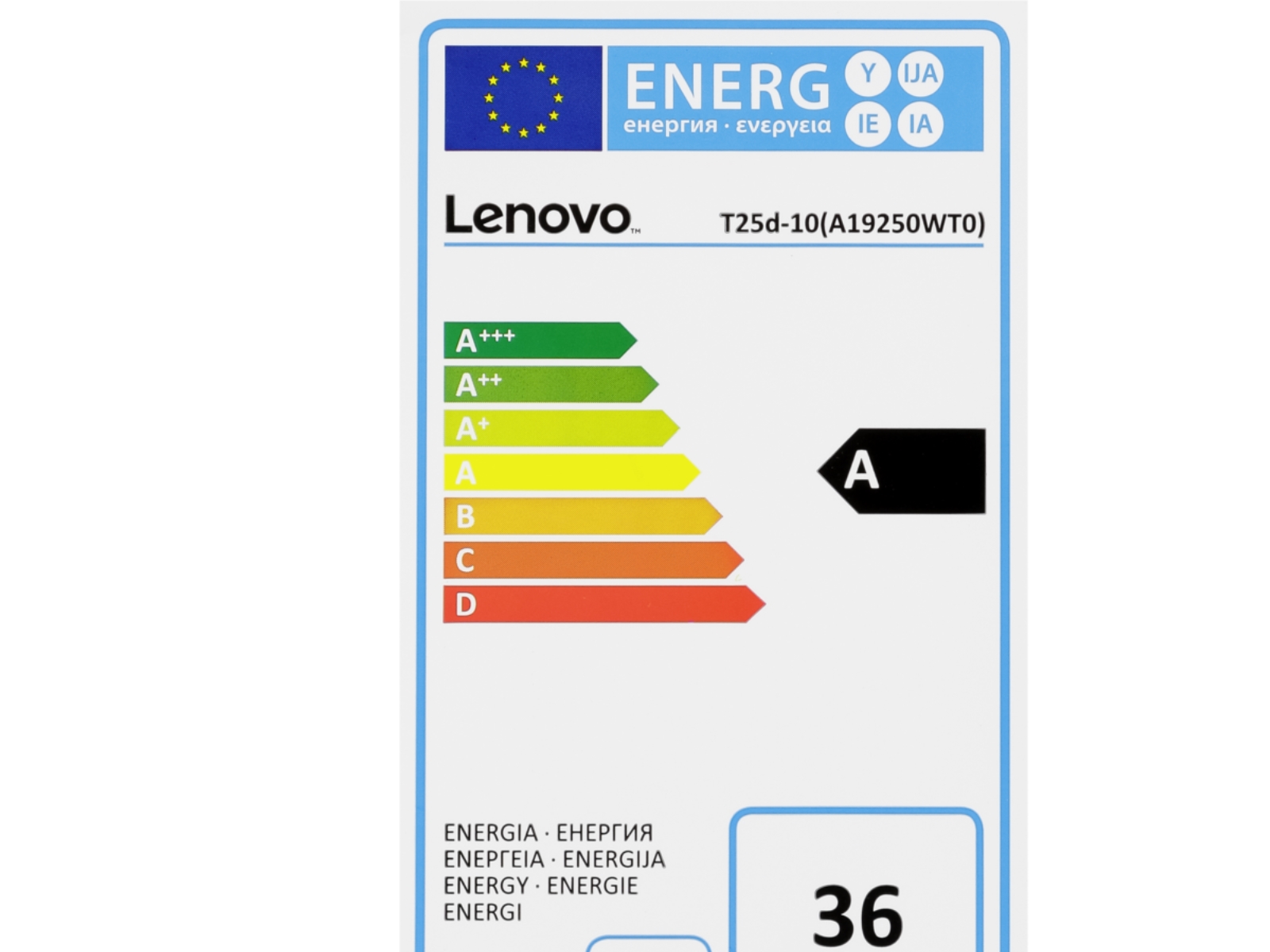 Lenovo ThinkVision T25d-10 - LED-skjerm - 25" - 1920 x 1200 @ 60 Hz ...