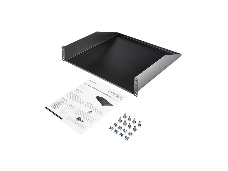 StarTech.com 2HE Serverschrank Fachboden - Universal 2U Server-Rack ...