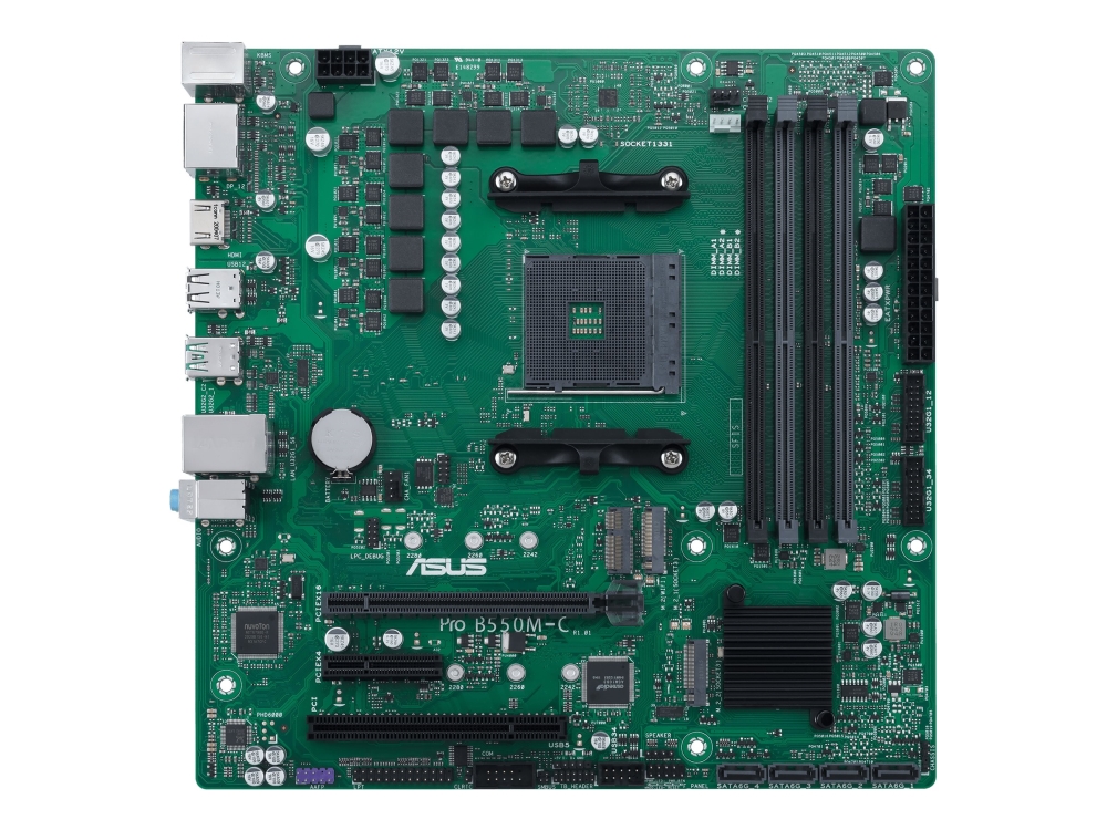 ASUS Pro B550M-C/CSM - Hovedkort - mikro ATX - Socket AM4 - AMD B550 ...