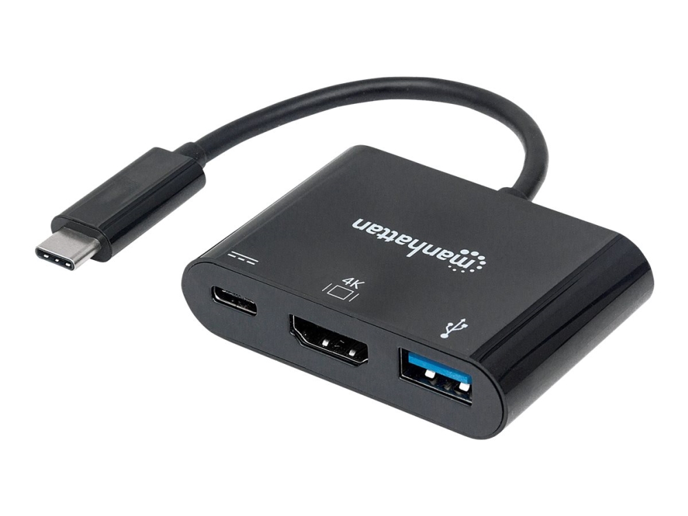 Manhattan USB-C Dock/Hub, Ports (x3): HDMI, USB-A and USB-C, 5 Gbps ...