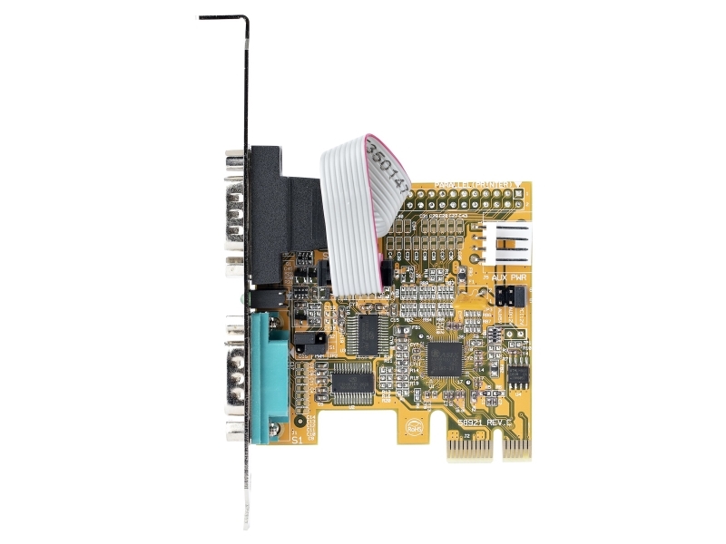 StarTech.com 2-Port PCI Express Serial Card, Dual Port PCIe to RS232 (DB9) Serial Interface Card ...
