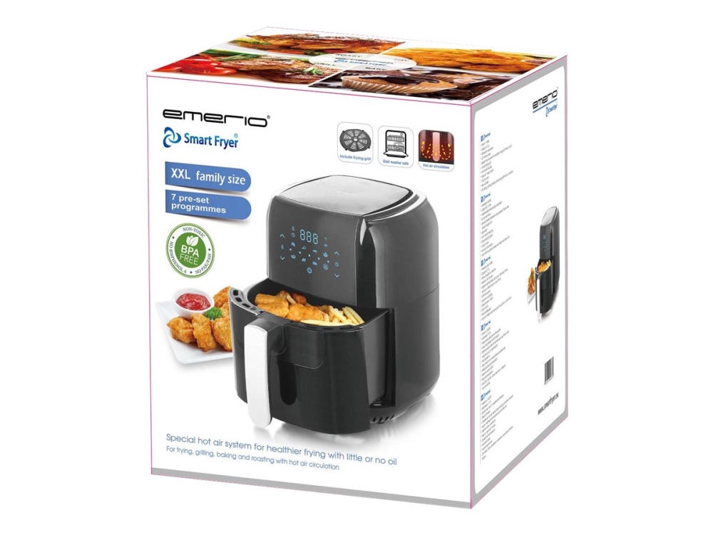 Emerio Smart Fryer AF-123544 - Varmluftsrister - 5.5 liter - 1.4 kW - sort