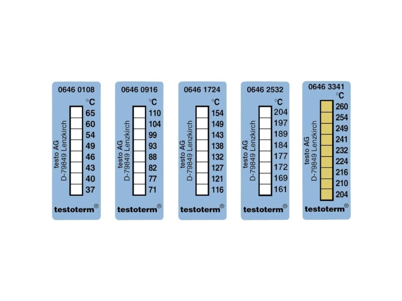 testo testoterm Temperaturmålestrips 116 til 154 °C