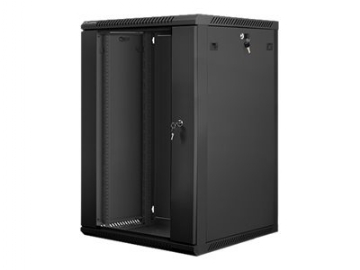 Lanberg - Rack kabinet - vægmonterbar - sort, RAL 9004 - 18U - 19"