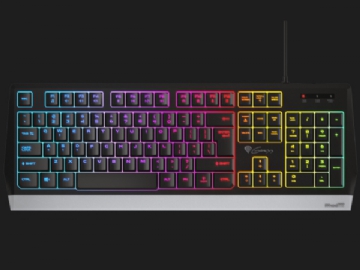 GENESIS Rhod 300 RGB, Ledningsført, USB, Membran, QWERTY, RGB LED, Sort
