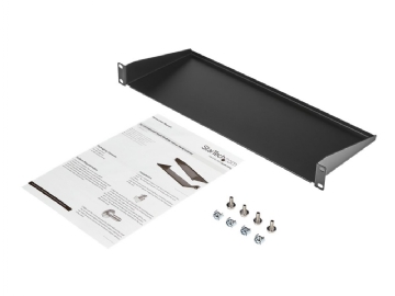 Startech 1U Server Rack Cabinet Shelf, 7in Deep Fixed Cantilever Tray ...