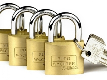 BURG-WÄCHTER 222 C-Line, Konventionelle hængelås, Nøglelås, Indtastet ...