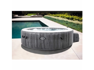 Intex PureSpa Grey Wood Luksus Sæt, 795L, 196x71 cm