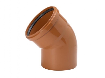 Uponor 200 mm 45 gr. PVC-kloakbøjning