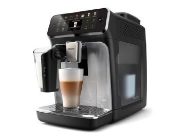Philips Series 4400 EP4446 - Automatisk kaffemaskine med mælkeskummer - 15 bar - sort/ sølv